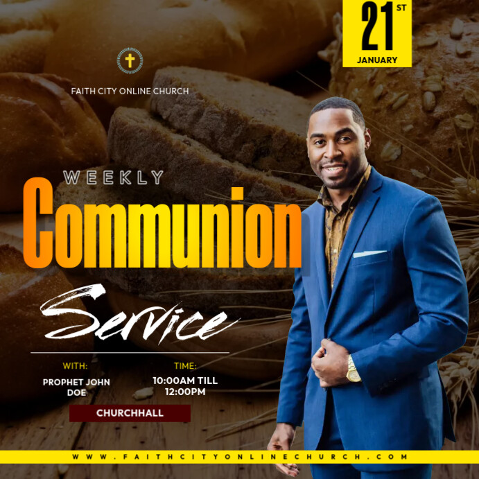 Plantilla de communion sunday | PosterMyWall