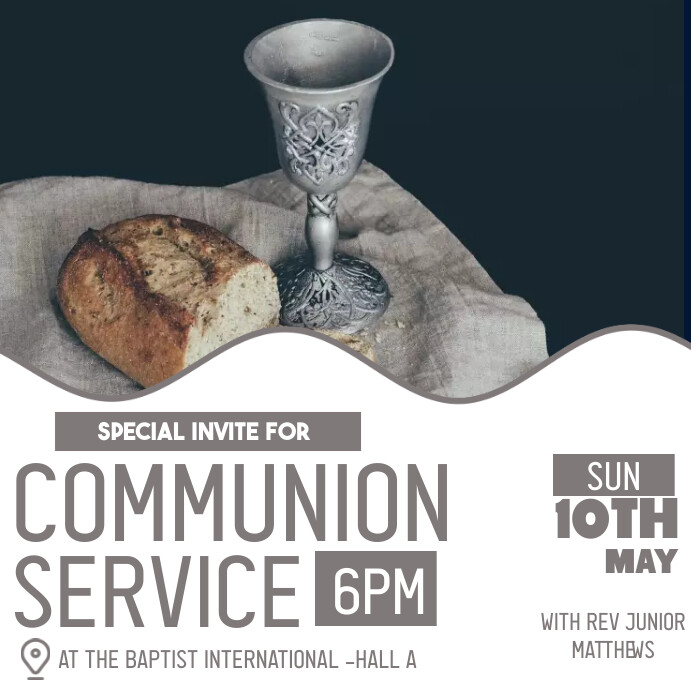 communion sunday flyer Template | PosterMyWall