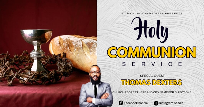 communion sunday service Template | PosterMyWall