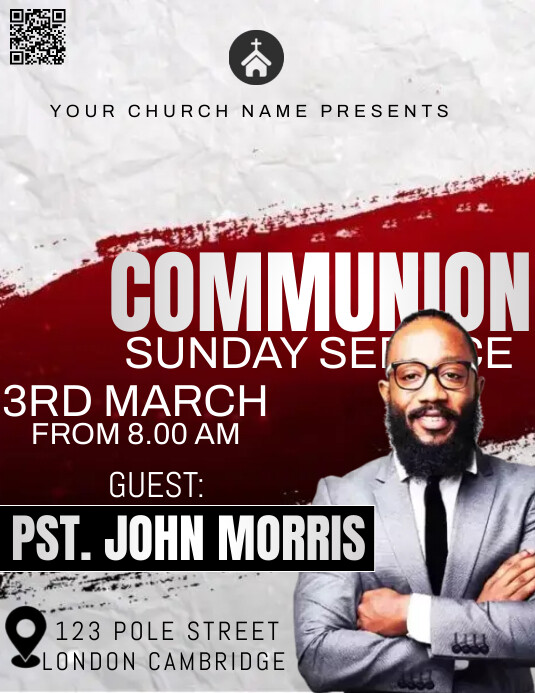 Communion Sunday Service Template | PosterMyWall