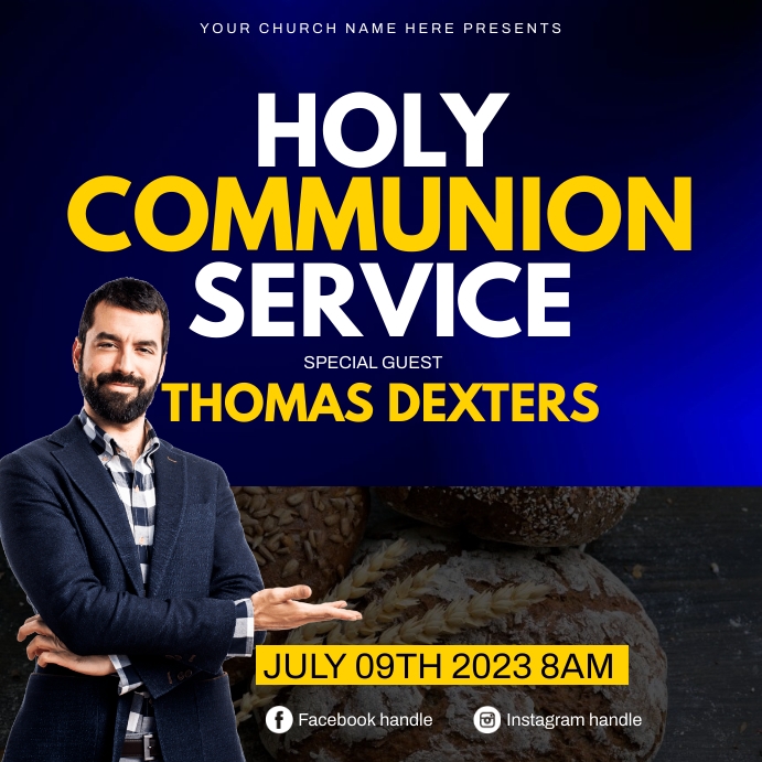 communion sunday service Template | PosterMyWall
