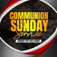 communion sunday service Template | PosterMyWall
