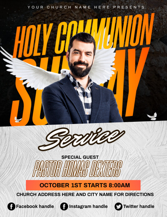 Copia de communion sunday service | PosterMyWall