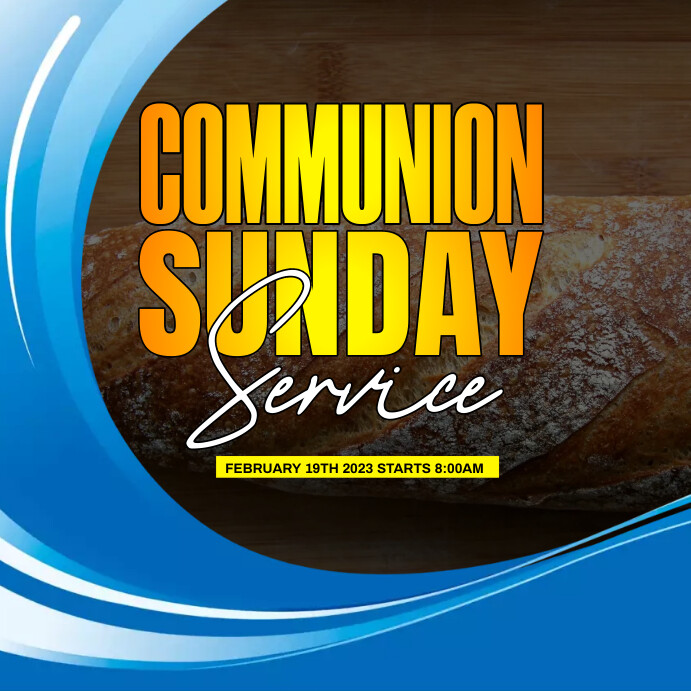 communion sunday service Template | PosterMyWall
