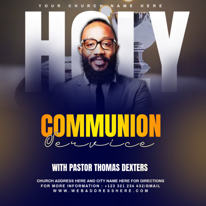 communion sunday service Template | PosterMyWall