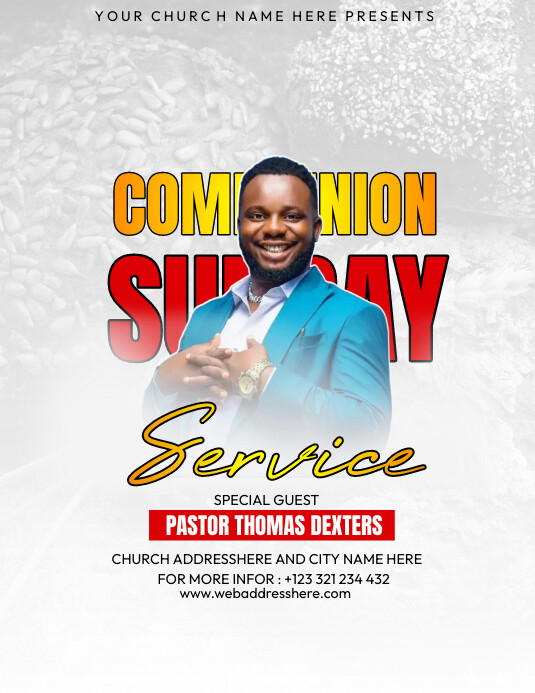 communion sunday service Template | PosterMyWall