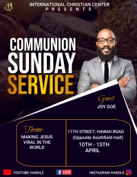communion sunday service Template | PosterMyWall