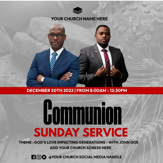 communion sunday service Template | PosterMyWall