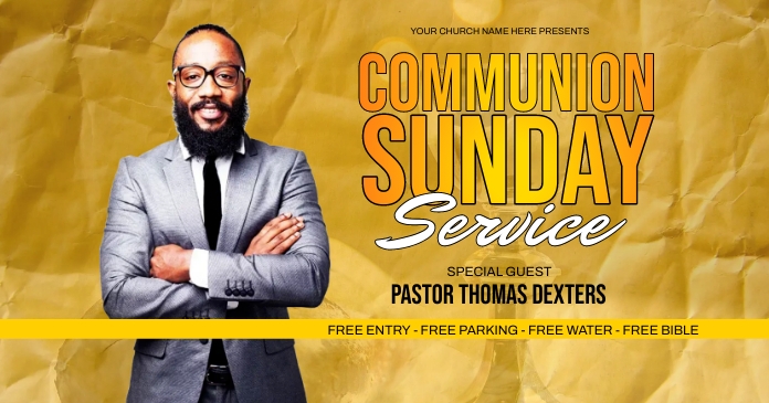 communion sunday service Template | PosterMyWall