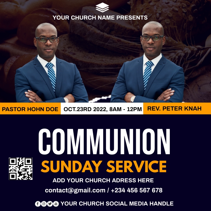 communion sunday service Template | PosterMyWall