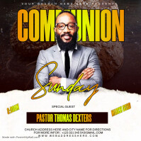 communion sunday service Template | PosterMyWall