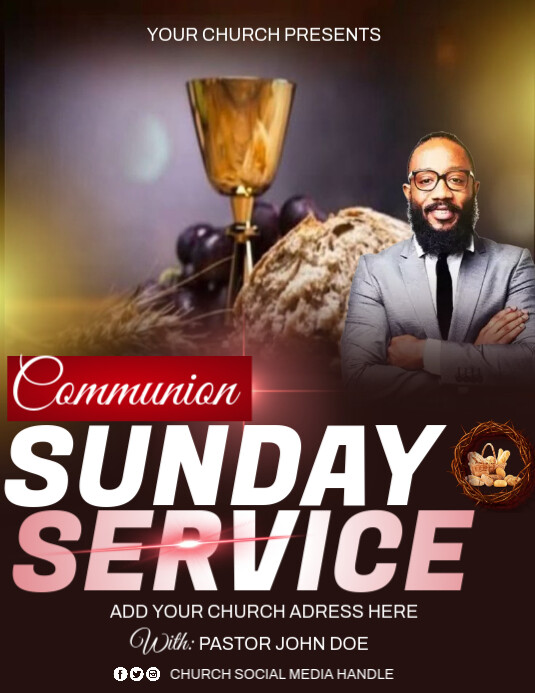 Copy of Communion Sunday service | PosterMyWall