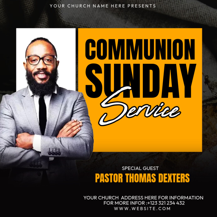 communion sunday service Template | PosterMyWall
