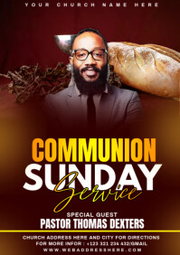 communion sunday service Template | PosterMyWall