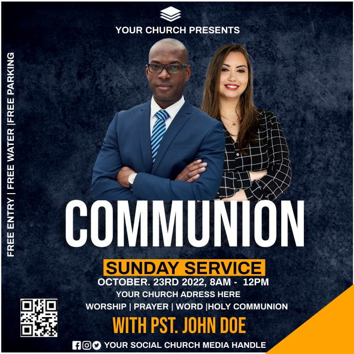 Modèle communion sunday service | PosterMyWall