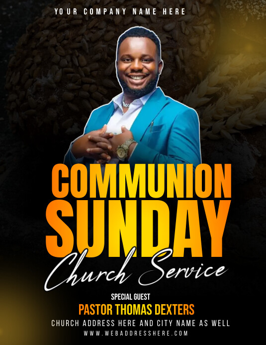 Modèle communion sunday service | PosterMyWall