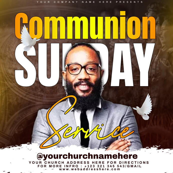 Modèle Communion Sunday service | PosterMyWall