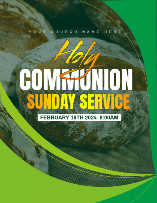 communion sunday service Template | PosterMyWall