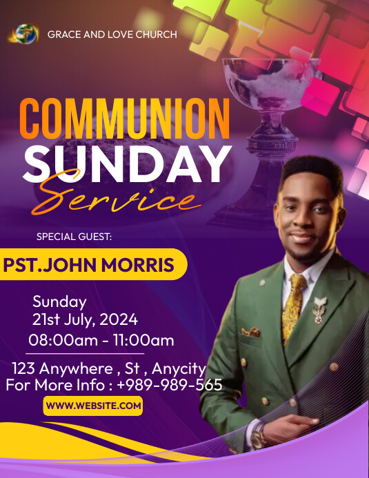 Copy of Communion Sunday service | PosterMyWall