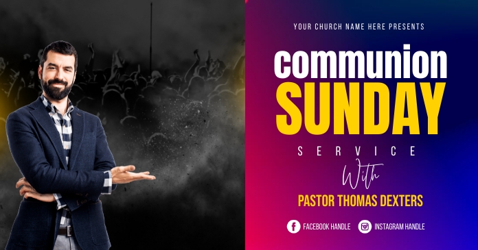 communion sunday service Template | PosterMyWall