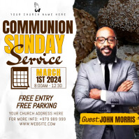 Communion sunday service Template | PosterMyWall