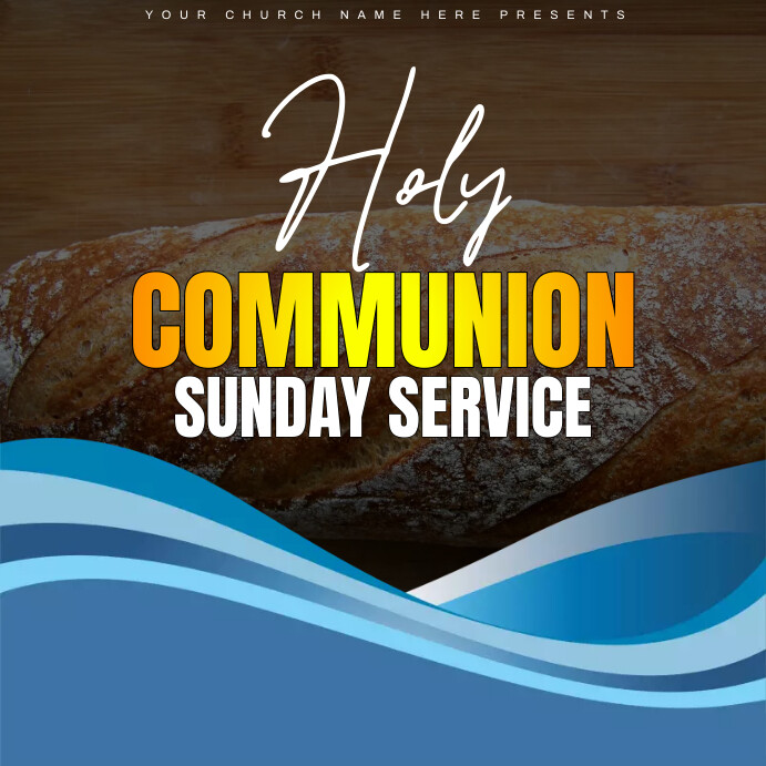 Plantilla de communion sunday service | PosterMyWall