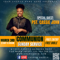 communion sunday service Template | PosterMyWall