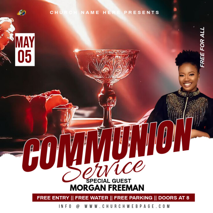 Communion Sunday Service Template | PosterMyWall