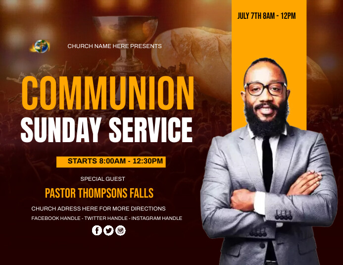 Modèle Communion Sunday service | PosterMyWall