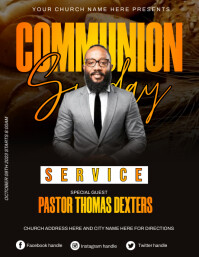 communion sunday service Template | PosterMyWall