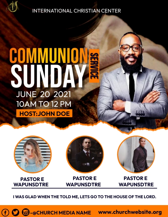 communion sunday service Template | PosterMyWall