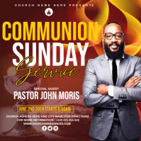 Communion Sunday service Template | PosterMyWall