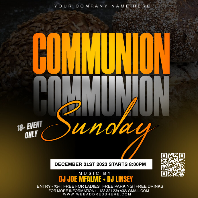 communion sunday service Template | PosterMyWall