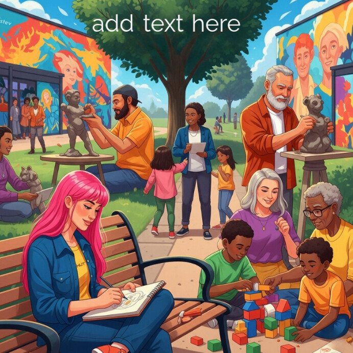 Copy of Community Art Workshop Outdoor Family Creative Activities ...