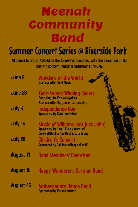Community Band Poster Template | PosterMyWall