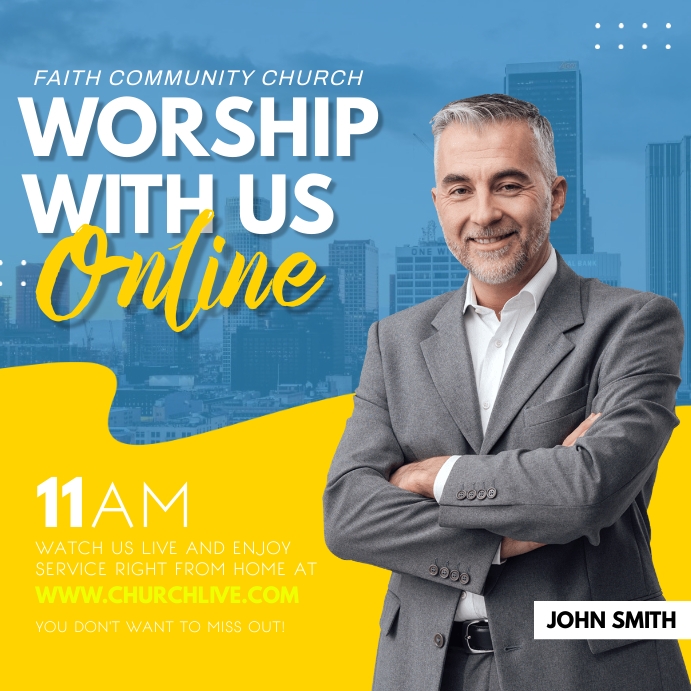 Community Church Worship Template | PosterMyWall
