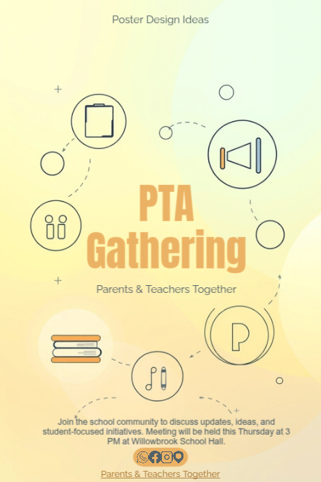 Modèle Community Circle – PTA Meeting Poster | PosterMyWall