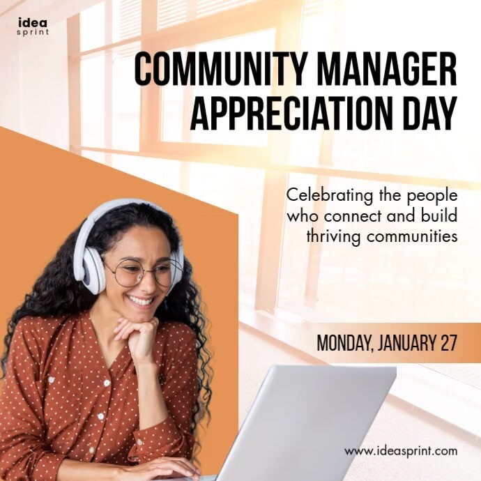 Community Manager Appreciation Day Profession Template | PosterMyWall