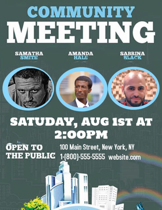 Community Meeting Template | PosterMyWall