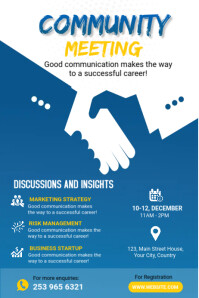 Community Meeting Flyer Template | PosterMyWall