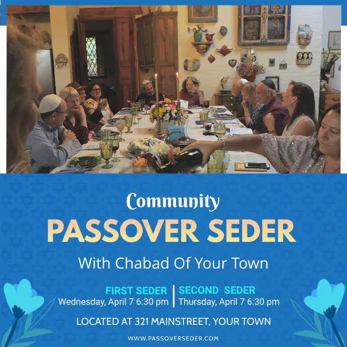 Community Passover e-invite card Template | PosterMyWall