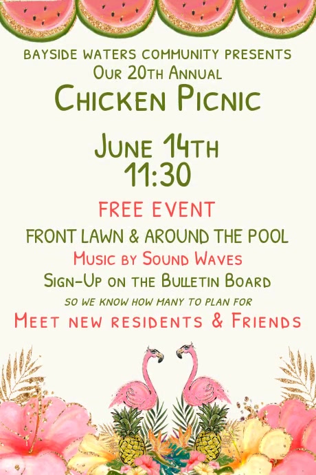 Community Picnic Poster Artistic Invitation Template | PosterMyWall