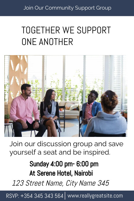 community support group Template | PosterMyWall