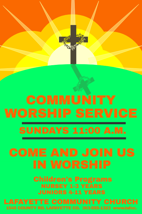 Community Worship Template | PosterMyWall