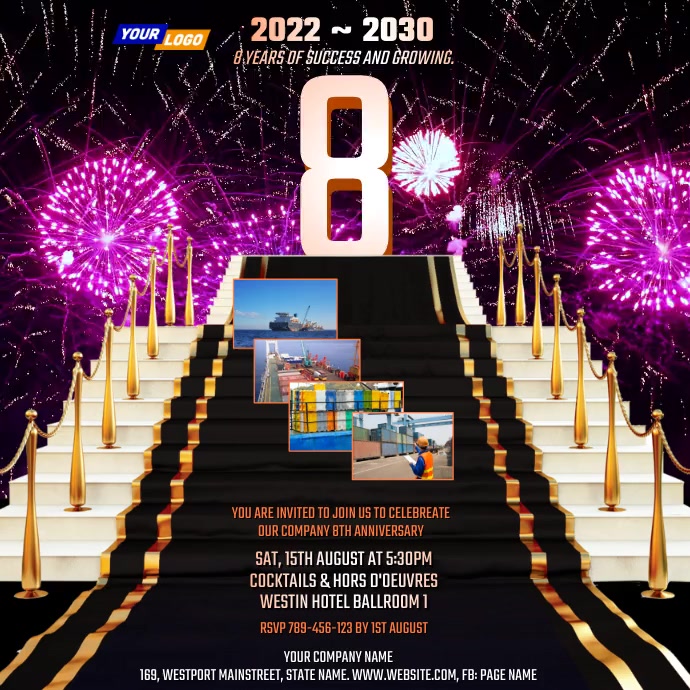 Company anniversary design (1) Template | PosterMyWall