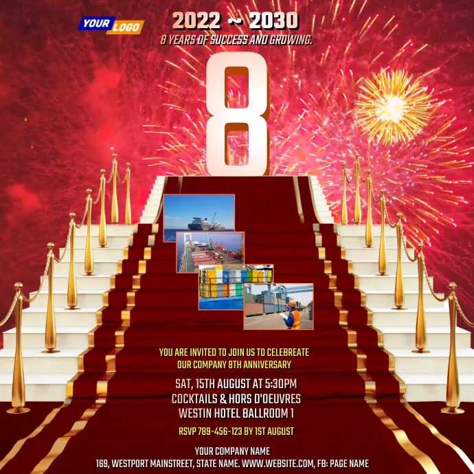 Company anniversary design (2) Template | PosterMyWall