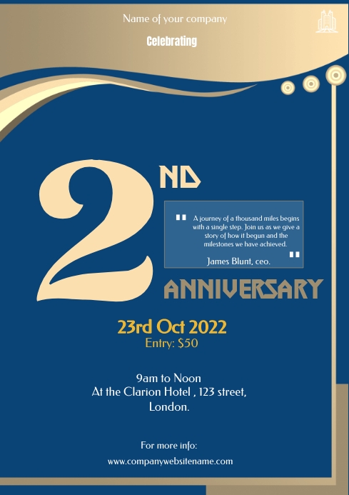 Company anniversary flyer Template | PosterMyWall