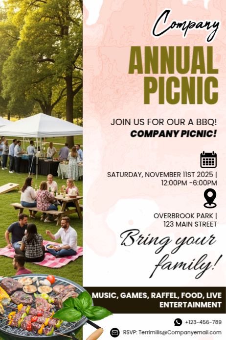COMPANY ANNUAL PICNIC Template | PosterMyWall
