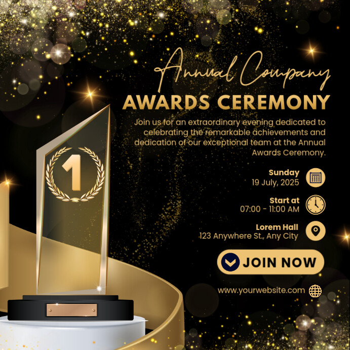 Copy of Company Award Ceremony Instagram Post | PosterMyWall