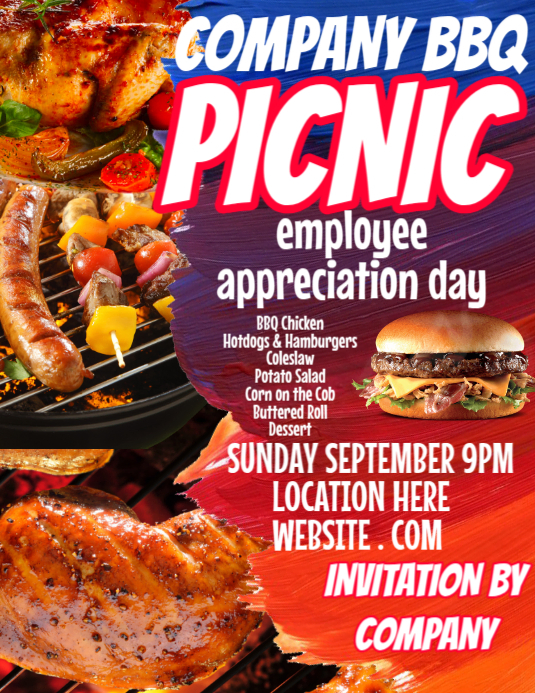 Plantilla de COMPANY BBQ PARTY POSTER | PosterMyWall